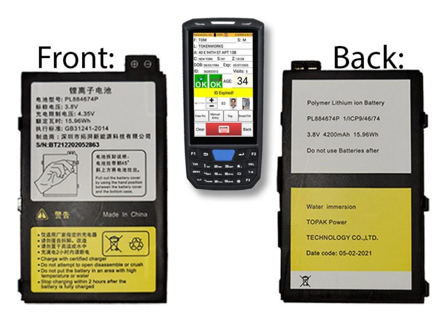TokenWorks ID Scanner Battery Replacements