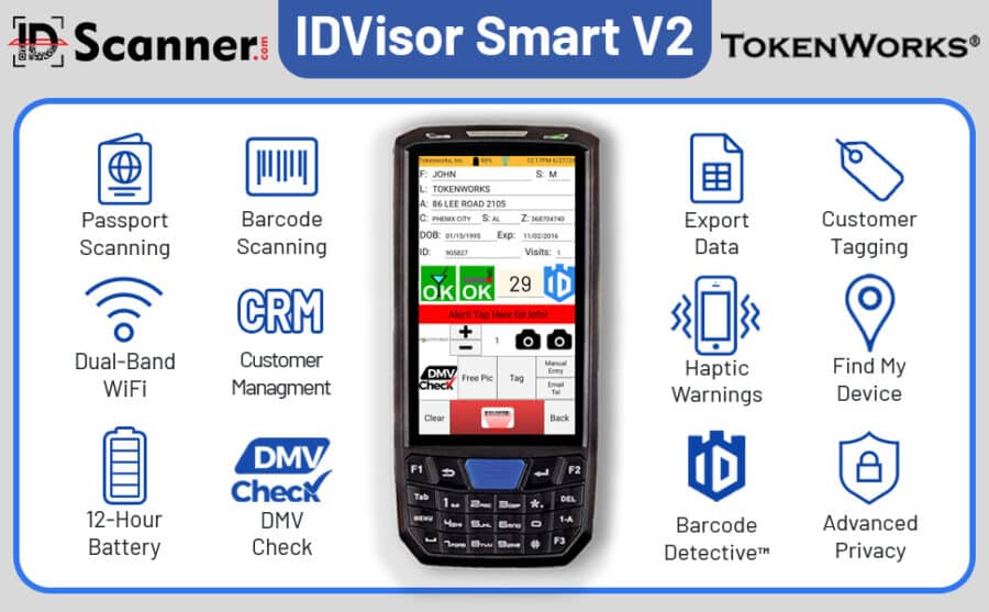 IDVisor Smart V2 Age Verification ID Scanner by Tokenworks